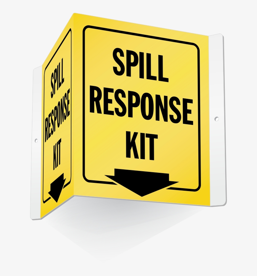 Spill Response Kit Projecting Sign - Smartsign Aluminum Sign, Legend ...