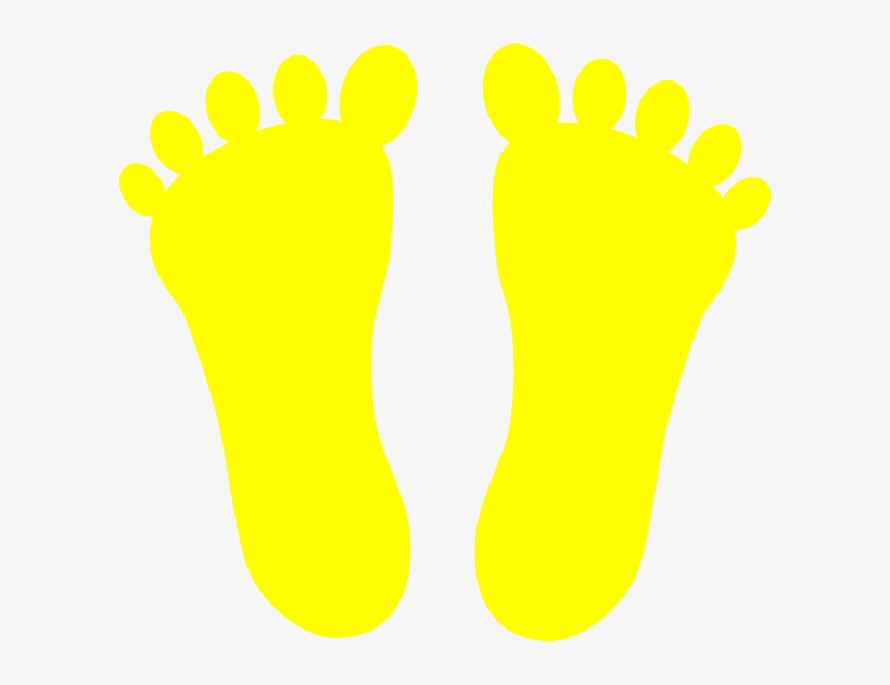 Footsteps Clipart - Yellow Foot Clipart - Free Transparent PNG Download ...