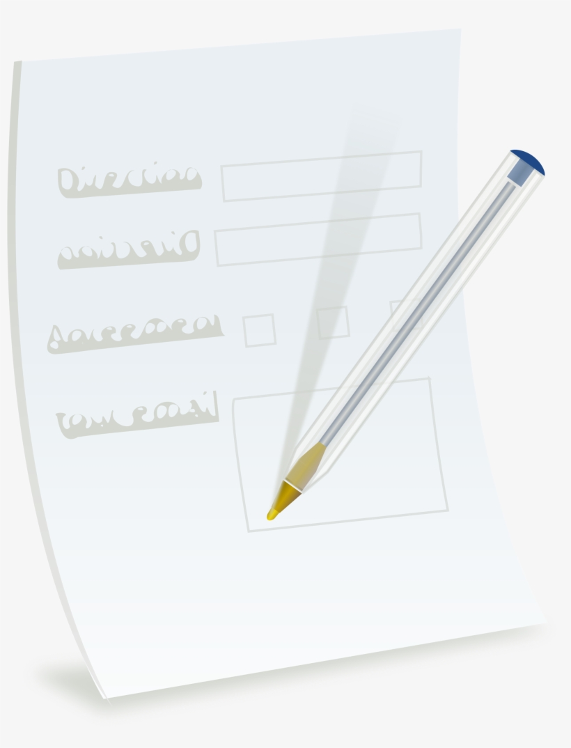 This Free Icons Png Design Of Paper Form With Ballpoint - Free ...