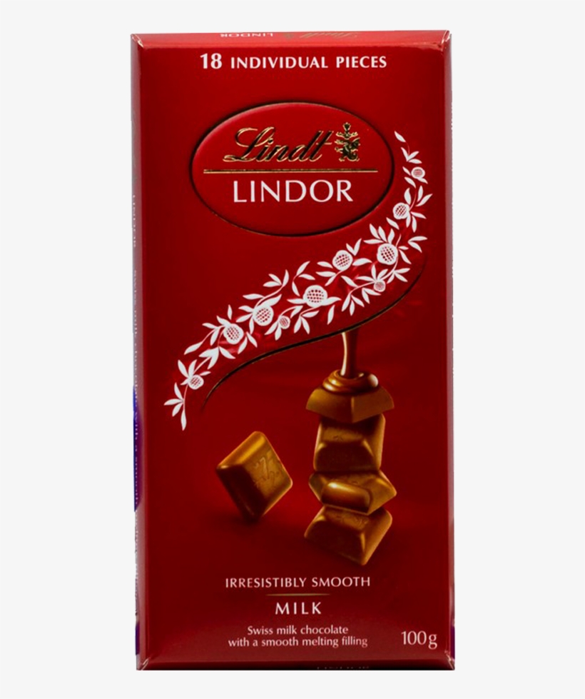 Lindt Lindor Milk Chocolate 100 Gm - Free Transparent PNG Download - PNGkey