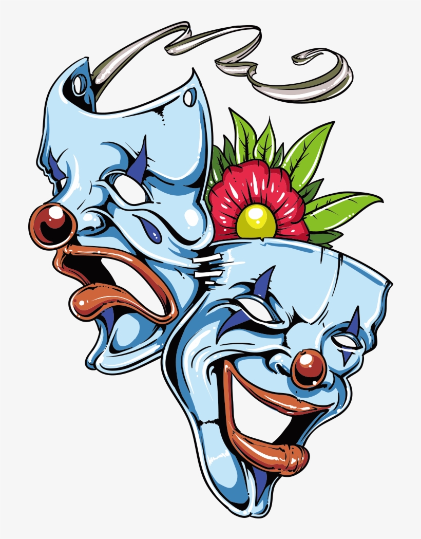 Decal Hand Painted Of Terror Handpainted - Mascaras De Teatro Terror ...