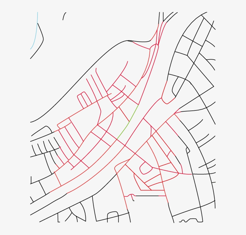 Example Of A 500 M Accessibility Analysis - Line Art - Free Transparent ...