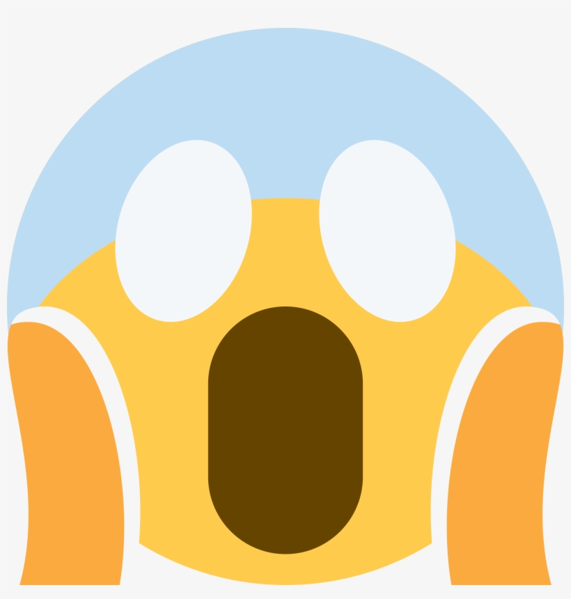 Face Screaming In Fear - Scream Emoji Twitter - Free Transparent PNG ...