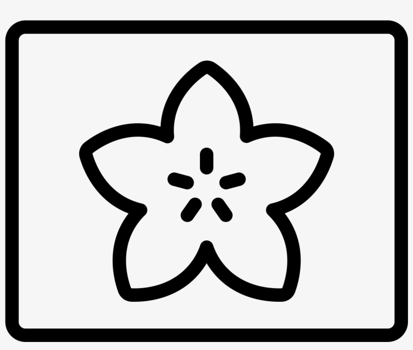 The Large Icon Has A Flower Like Shape With Five Rounded - Line Art ...