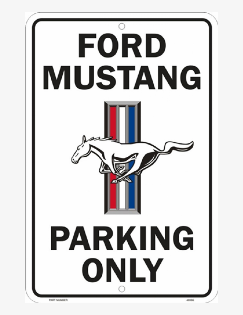 Ge Aluminum Mustang Parking Sign 8'' X 12'' - Sign - Free Transparent ...