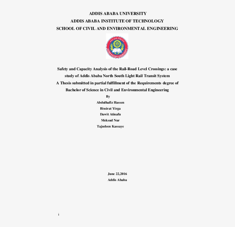 Pdf - Addis Ababa University - Free Transparent PNG Download - PNGkey