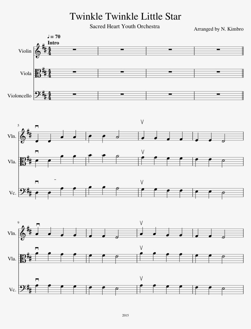 Twinkle Twinkle Little Star Sheet Music Composed By - Sheet Music ...