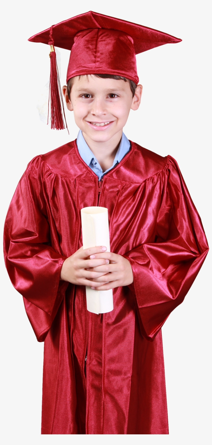 Young Boy Wearing Red Graduation Gown Png Image - Boy In Graduation ...
