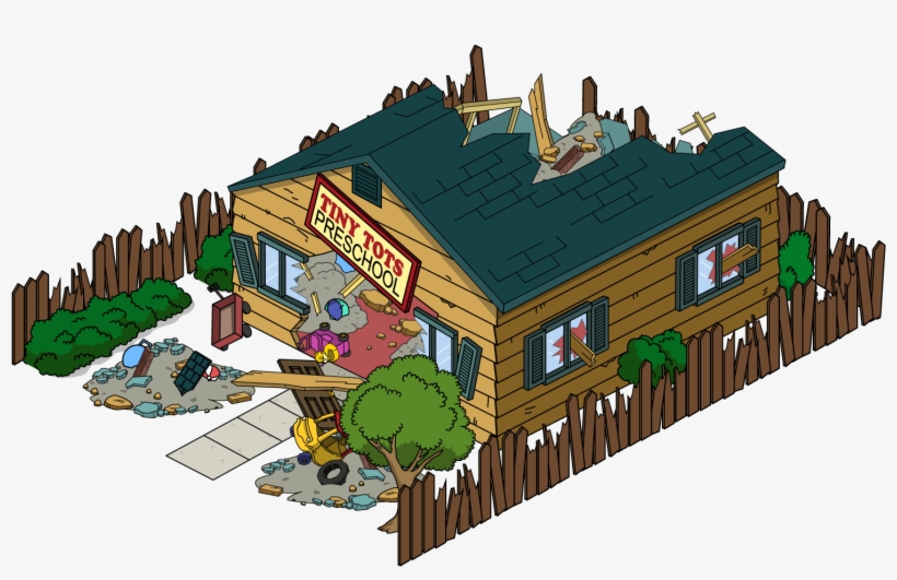 Building Tinytotspreschool Damage - Cartoon - Free Transparent PNG ...