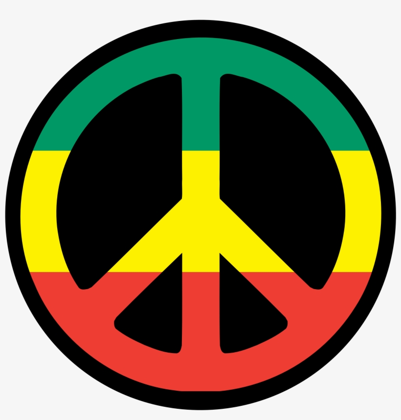 Peace Symbol Clipart Clear Background - Peace Reggae - Free Transparent ...