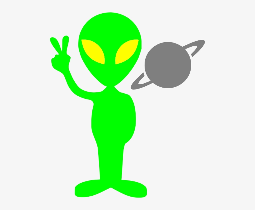 Alien Making Peace Sign Svg Clip Arts 498 X 596 Px - Free Transparent ...