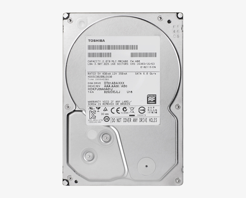 5 Hdd Dt01 - Toshiba Dt01aba200v - Free Transparent PNG Download - PNGkey