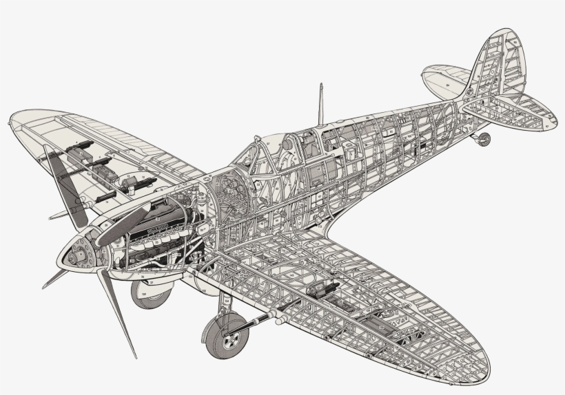 Surface View - Anatomy Of A Spitfire - Free Transparent PNG Download ...