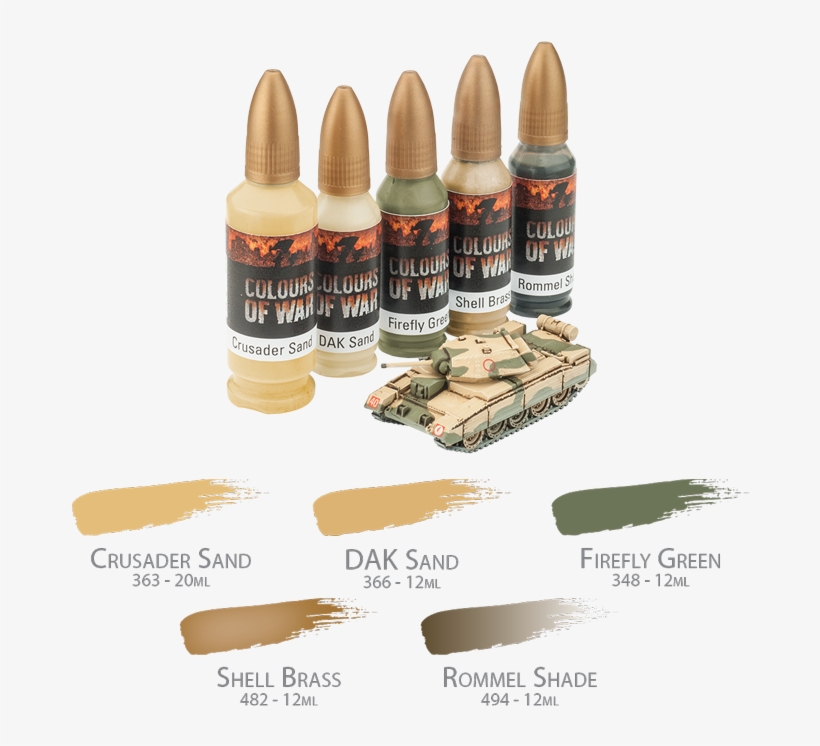 Desert Rats Paint Set - Dak Sand Vallejo - Free Transparent PNG ...