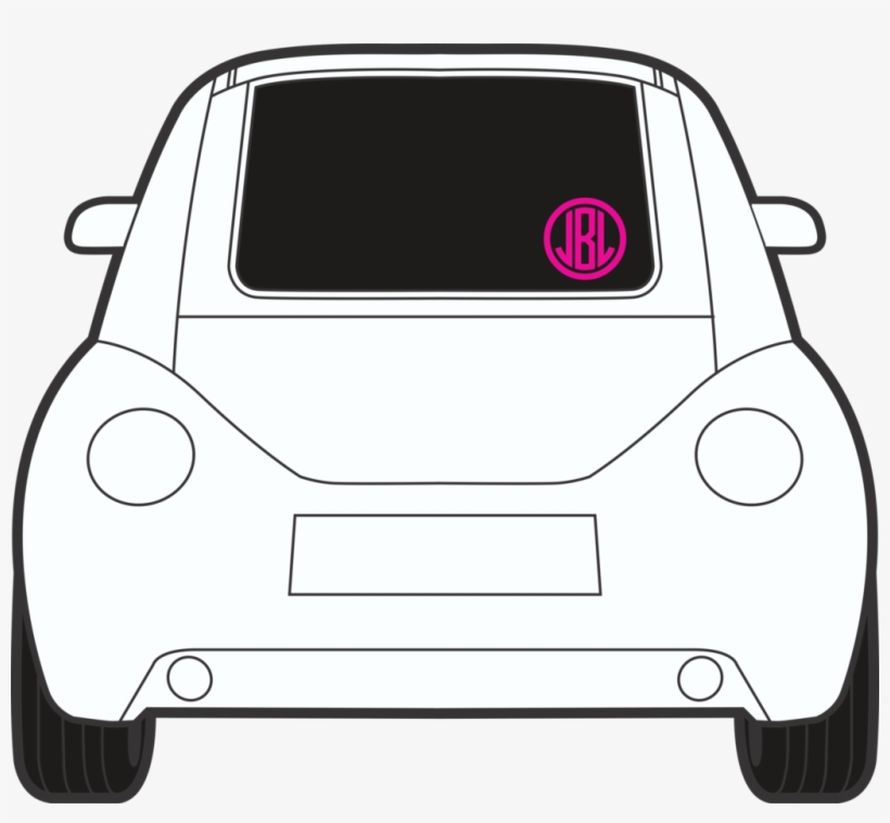 Circle Monogram W/circle Frame Vinyl Decal - Volkswagen New Beetle ...