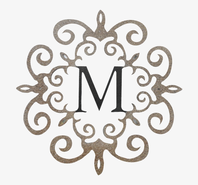 Mtl Monogram M Design 1 Design Example Only - Metal Monogram Wall Art ...