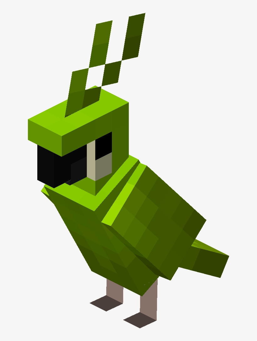 Green Parrot - Loro Minecraft Png - Free Transparent PNG Download - PNGkey