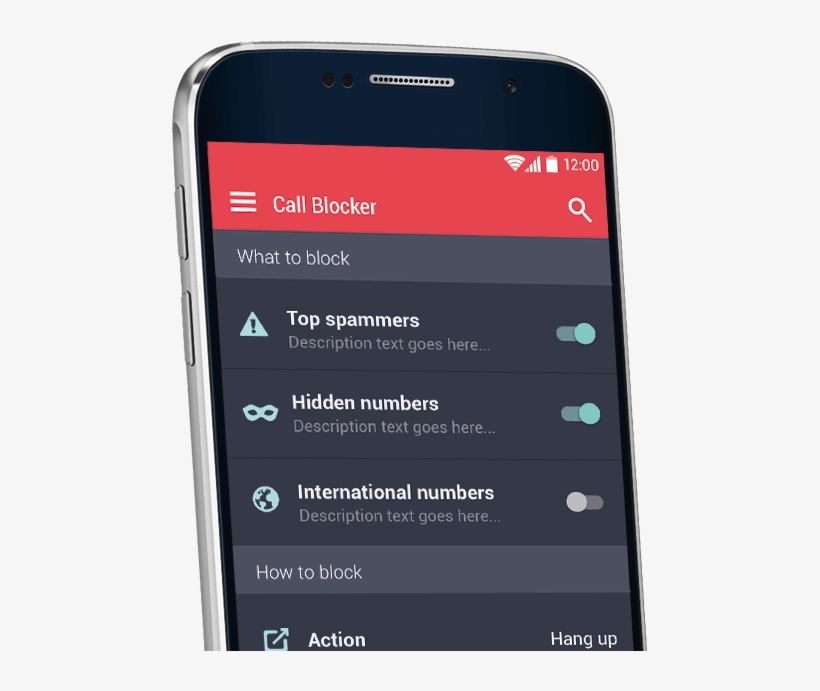 Call Blocker Screen - Smartphone - Free Transparent PNG Download - PNGkey