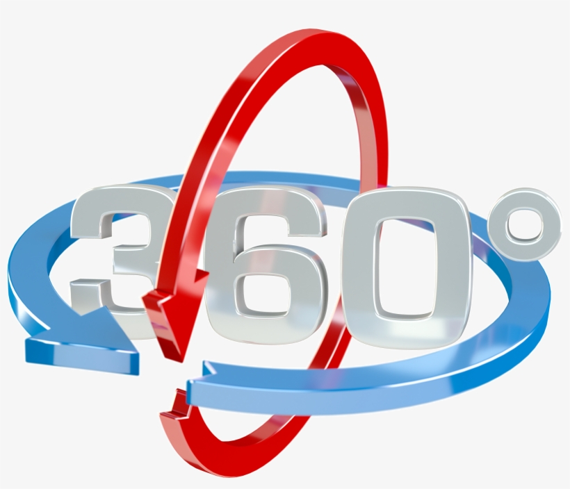 360 Degrees With Double Circles Transparent Background - Rendering ...