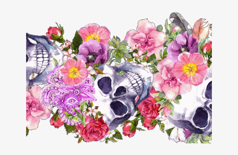 Day Of The Dead Clipart Border - Artificial Flower - Free Transparent ...