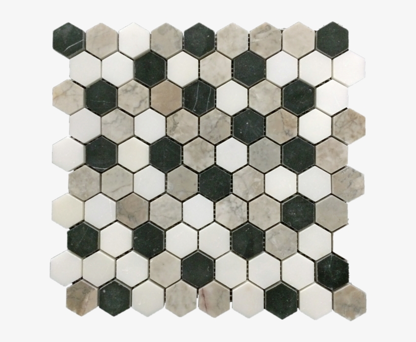 Tri-blend 1 1/4" Hexagon Mosaic - Tile - Free Transparent PNG Download ...