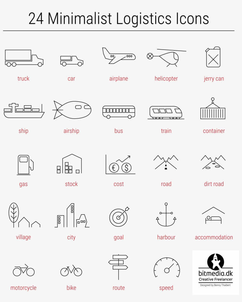Logistics Icons Example On Usage - Number - Free Transparent PNG ...