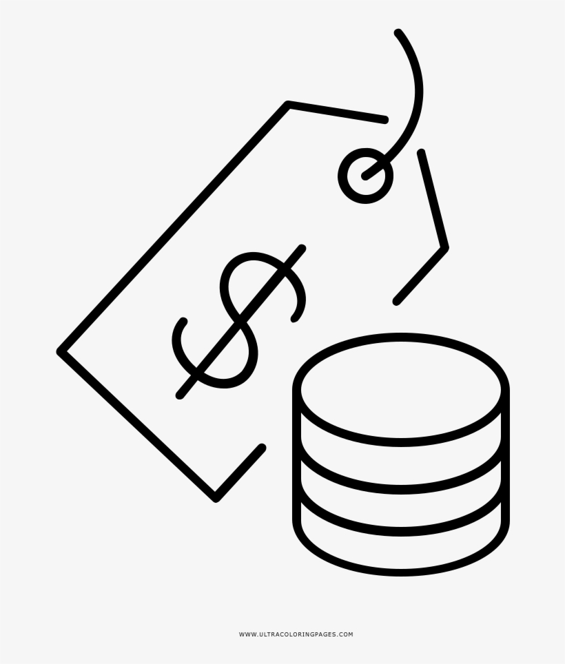 Price Tag Coloring Page Precio Para Colorear Free Transparent PNG