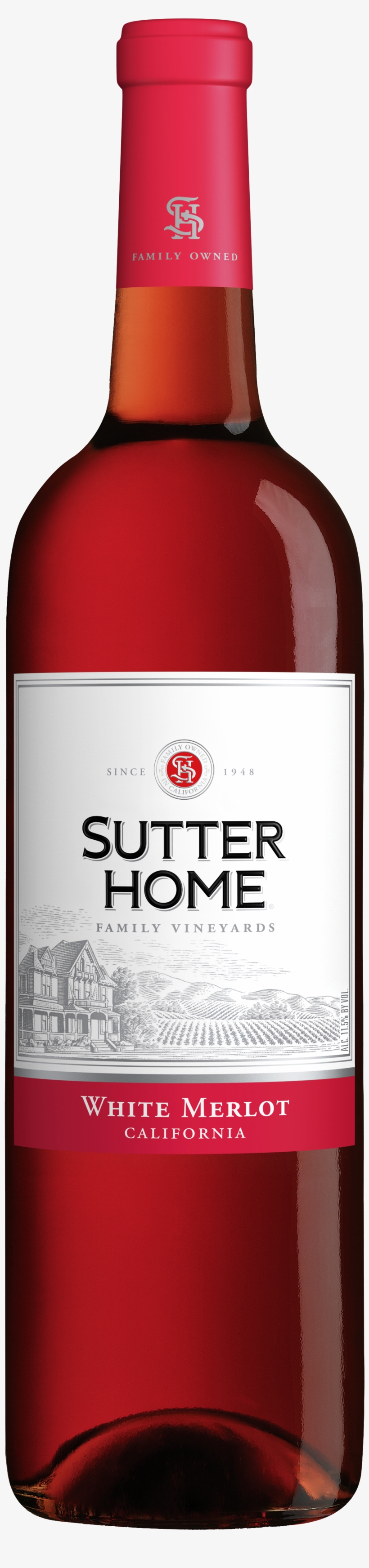 White Merlot - Sutter Home Zinfandel - Free Transparent PNG Download ...