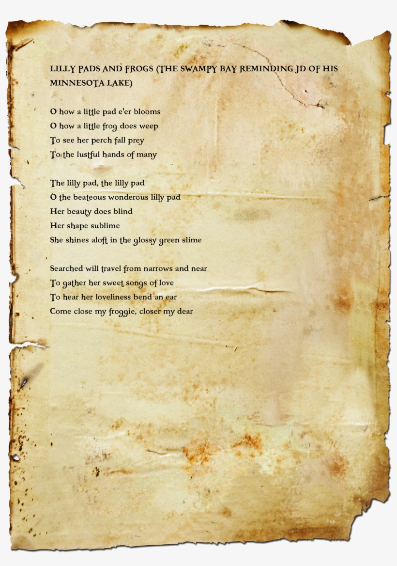 Lilly Pads And Frogs - Pirate And Mermaid Poem - Free Transparent PNG ...