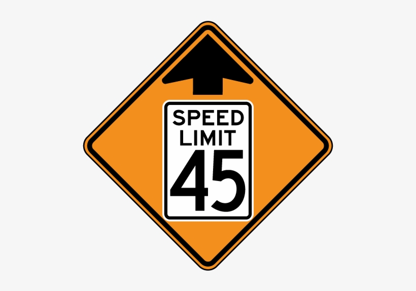 Construction Speed Limit Sign - Free Transparent PNG Download - PNGkey