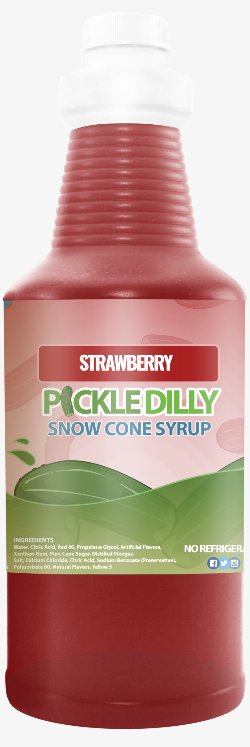Strawberry Pickle Dilly Snow Cone Syrup - Syrup - Free Transparent PNG ...