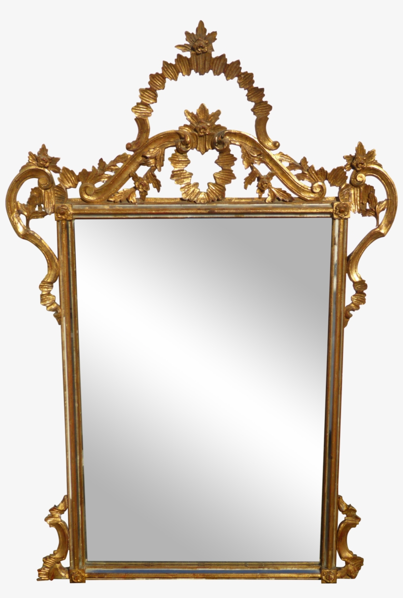 Large Vintage French Italian Rococo Ornately Carved - Free Transparent ...