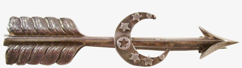 Victorian Arrow & Moon Sterling Silver Brooch - Rifle - Free ...