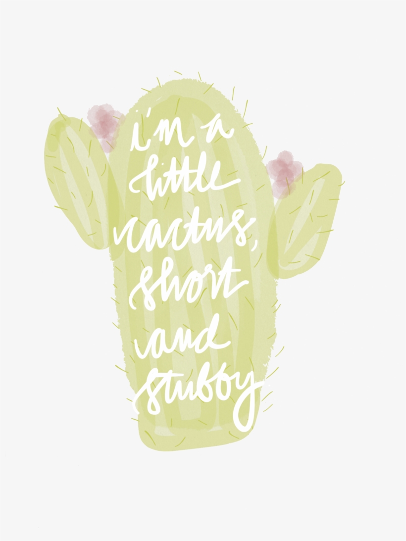 Cute Cactus Watercolor Calligraphy Print - Barbary Fig - Free ...