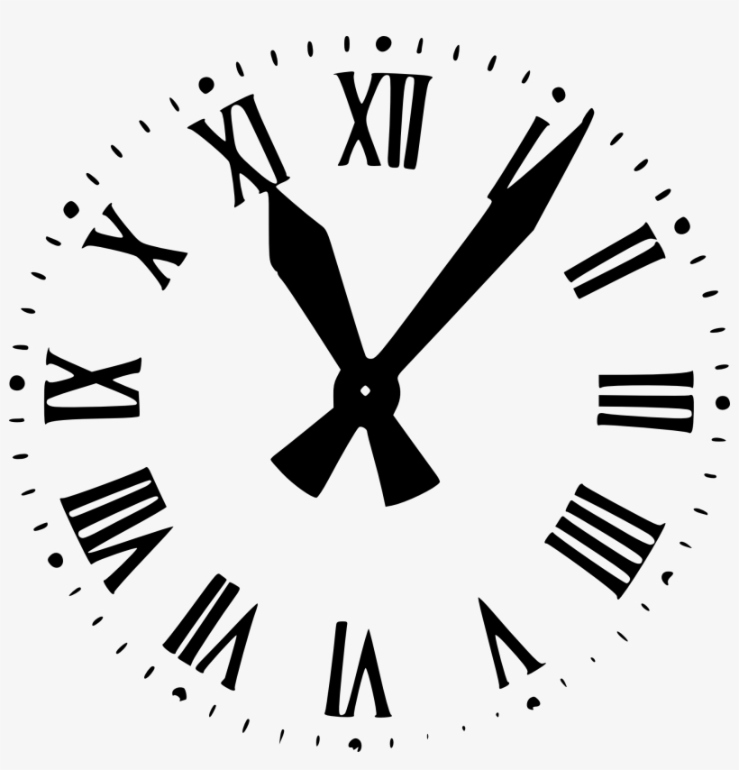 Clock Png Black And White - Free Transparent PNG Download - PNGkey