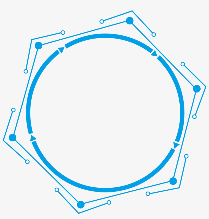 Technology Border Blue Simple Line Png And Psd - Portable Network ...