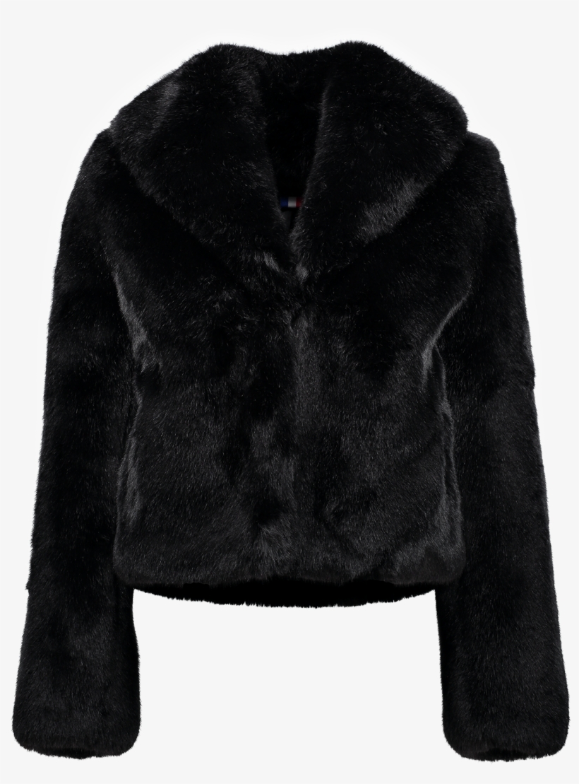 Erelle Faux Fur Coat Black - Fur Clothing - Free Transparent PNG ...