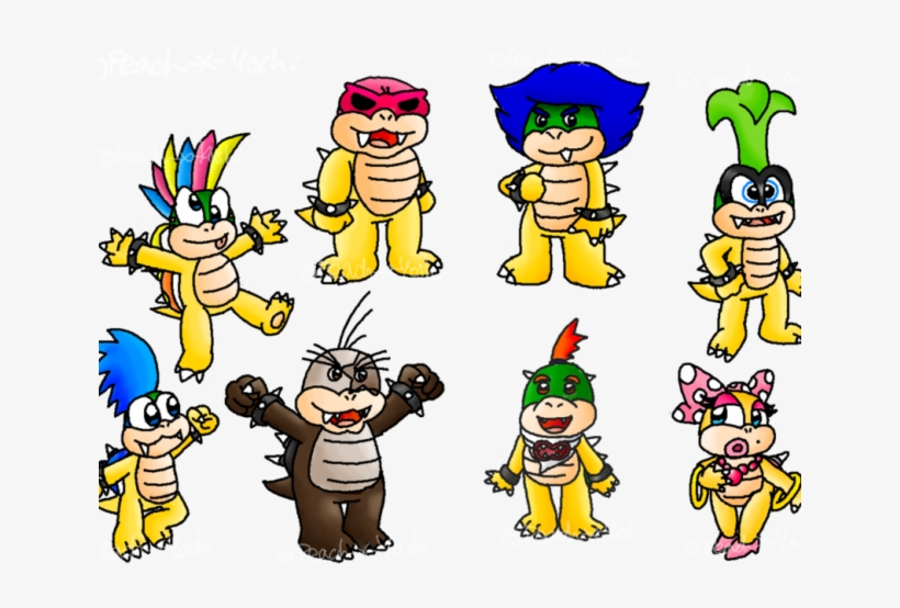 Mario Bros Clipart Koopa Troopa - Koopa Kids - Free Transparent PNG ...