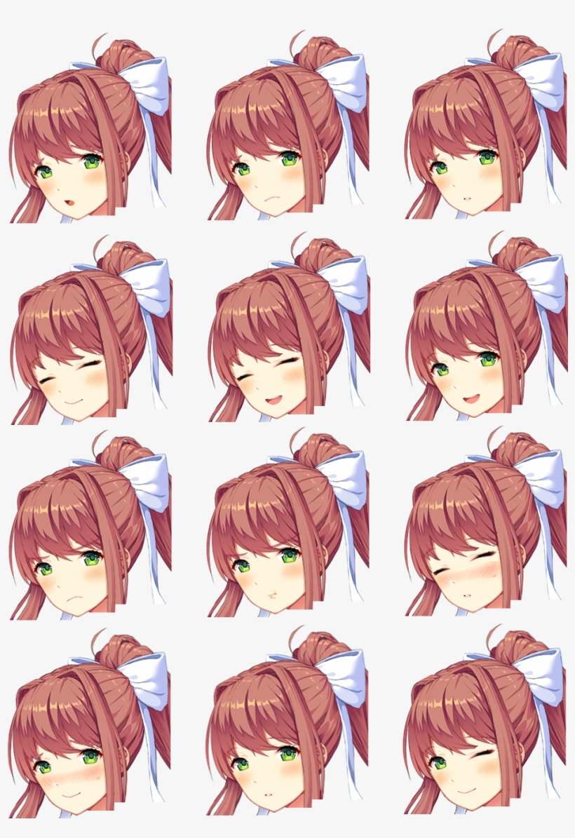 Monika Ddlc All Sprites - Free Transparent PNG Download - PNGkey
