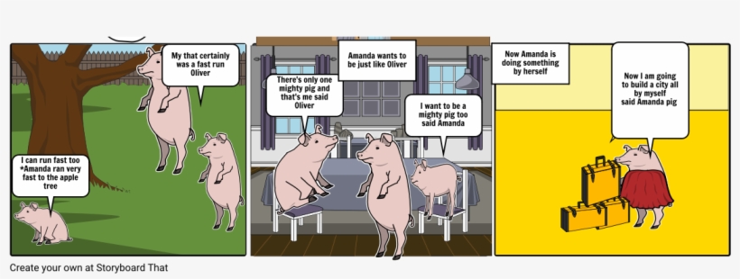 Amanda Pig And Her Big Brother Oliver - Cartoon - Free Transparent PNG ...