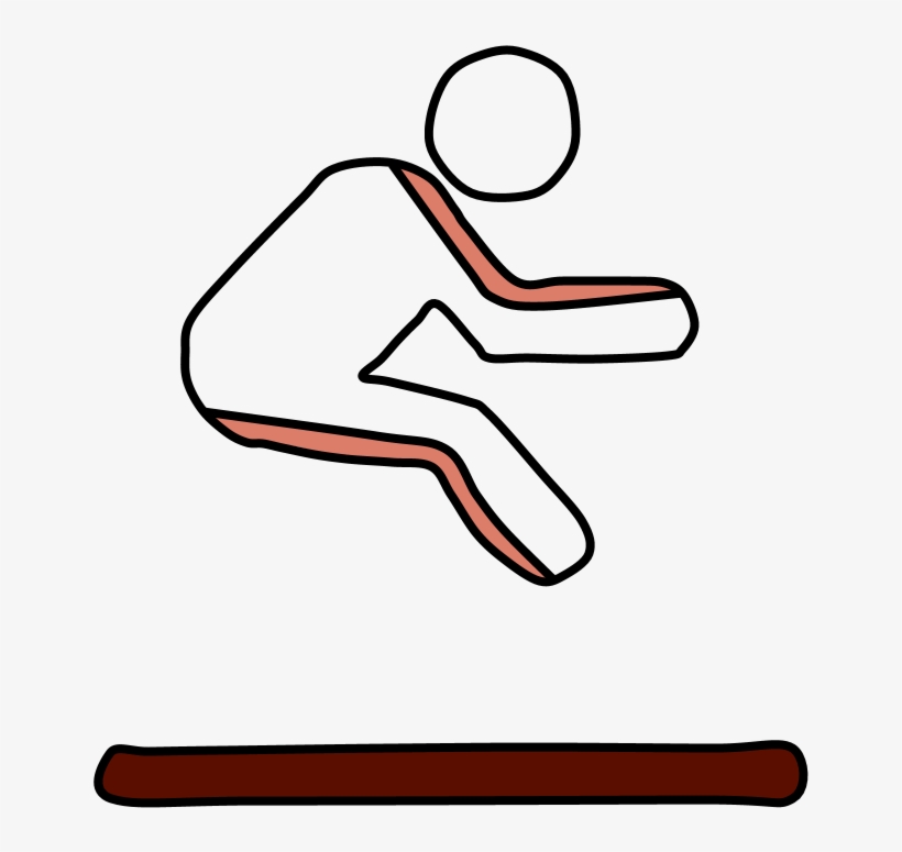 Long Jumper - Line Art - Free Transparent PNG Download - PNGkey