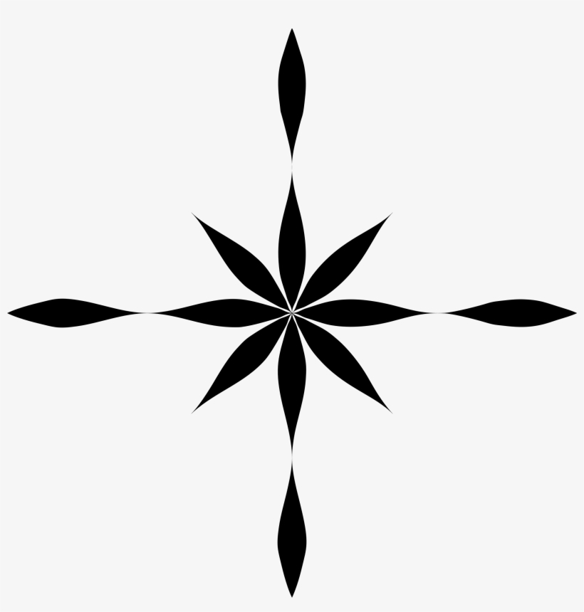Abstract Clipart Symmetrical Flower - Flower Star Icon - Free ...