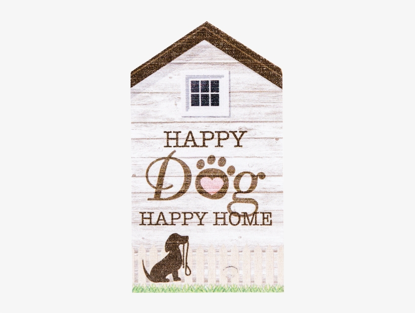 Small Rustic House Sign- Happy Dog Happy Home - Love - Free Transparent ...