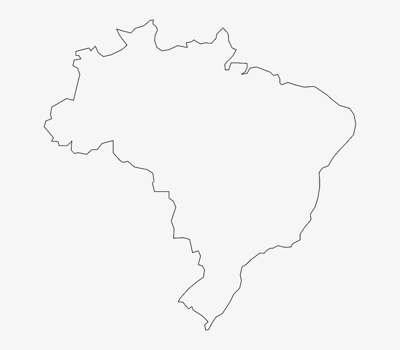 Brazil, Country, Map, Geography, Outline, Brazilian - Blank Brazil Map ...