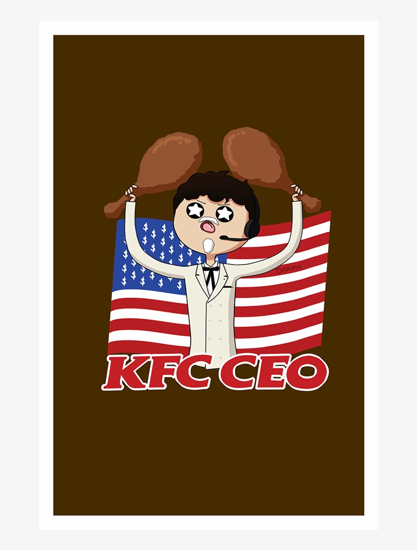 Kfc Manager - 24"x36" Poster - Illustration - Free Transparent PNG ...