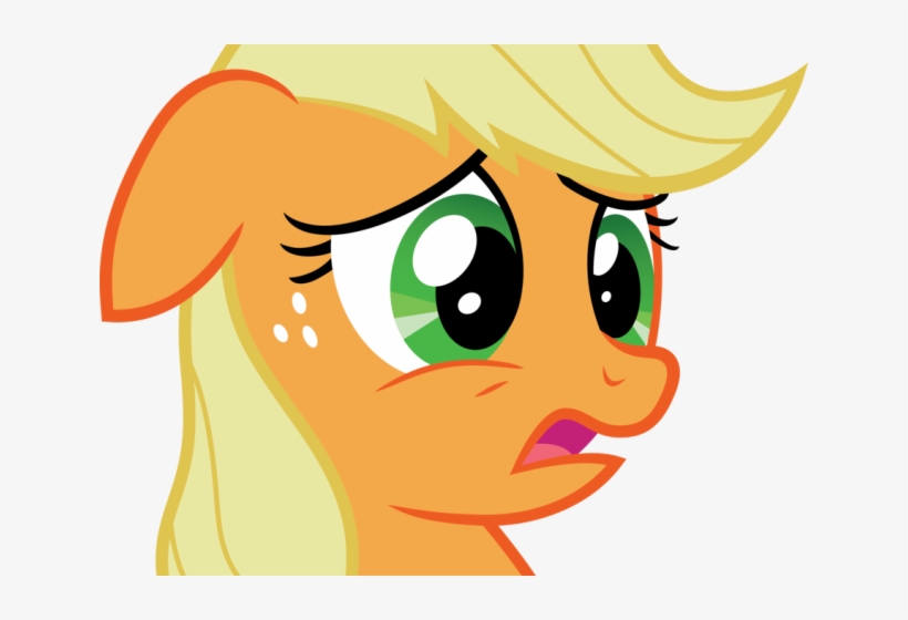 Scared Face Cliparts - Applejack Scared - Free Transparent PNG Download ...