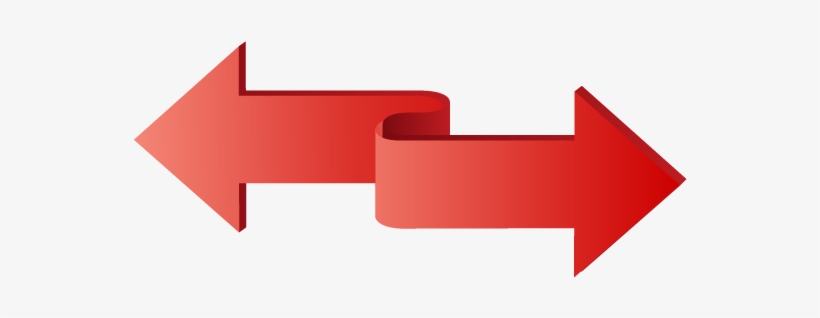 Arrow - Red Two Way Arrow - Free Transparent PNG Download - PNGkey