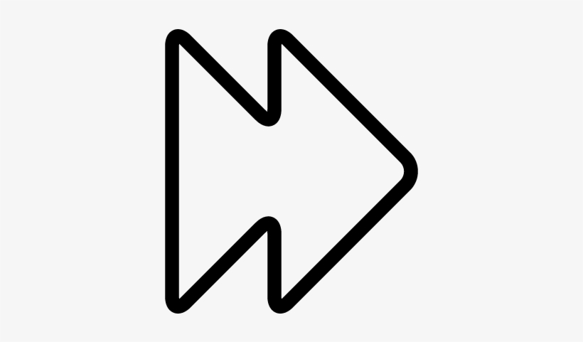 Fast Forward Double Arrow Outline Vector - Icon - Free Transparent PNG ...