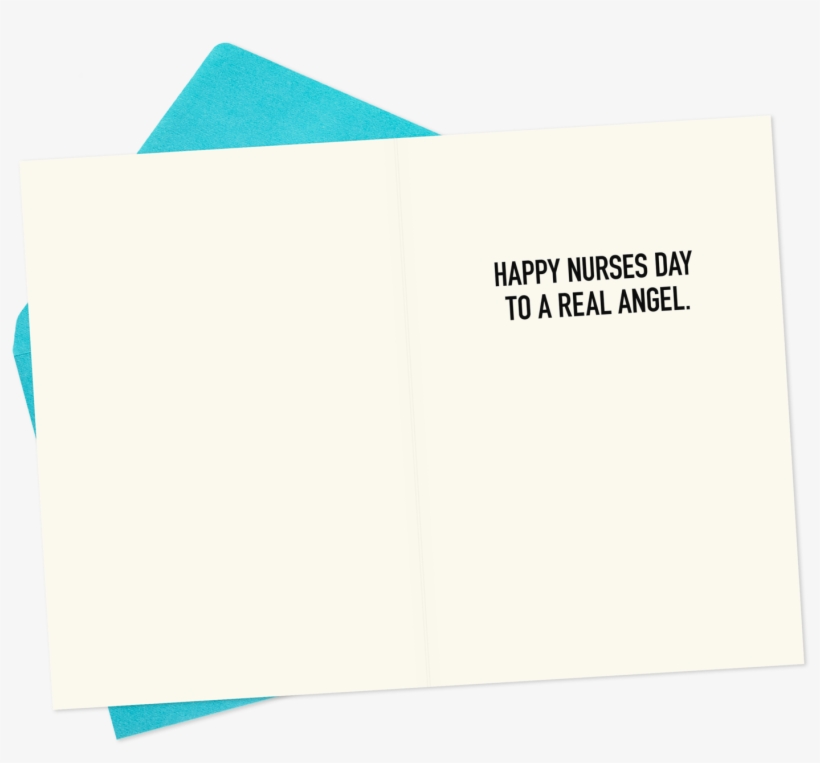 Real Angel Funny Nurses Day Card - Envelope - Free Transparent PNG ...