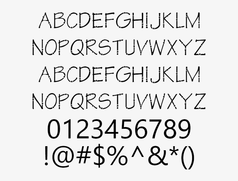 Handwriting All Caps Stars Kr Star Letters Example - Font - Free ...